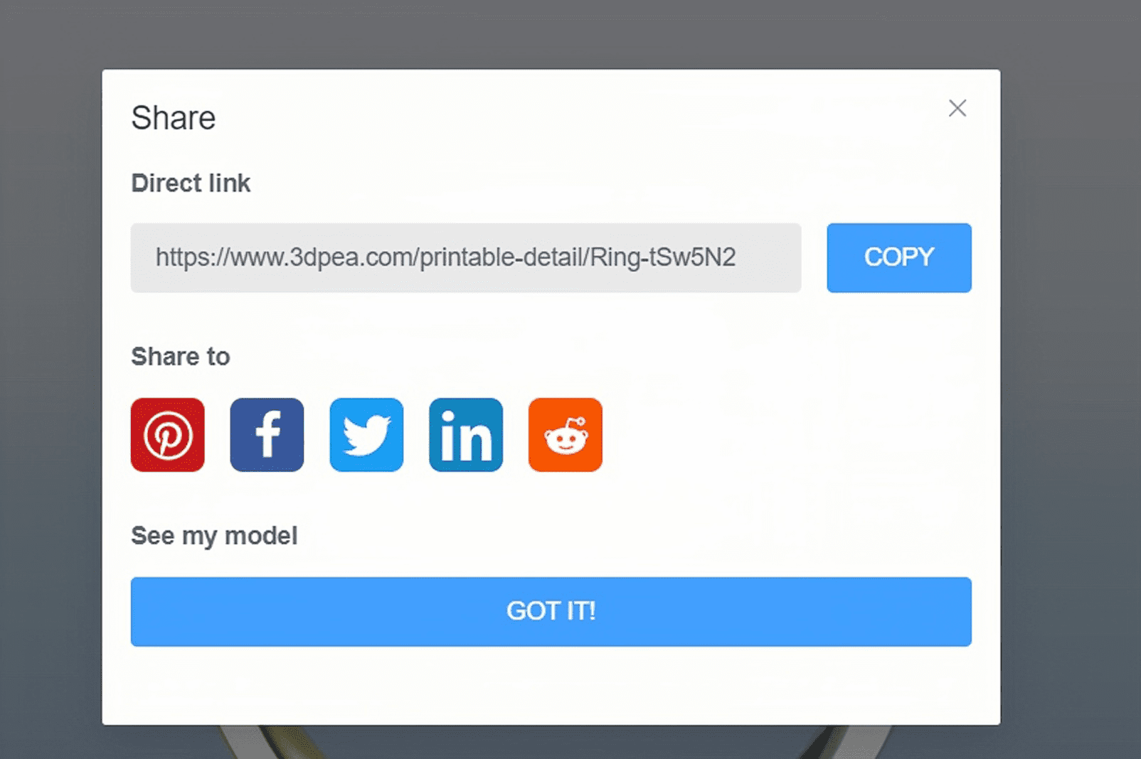 Share and Embed 3D models - 3DPEA